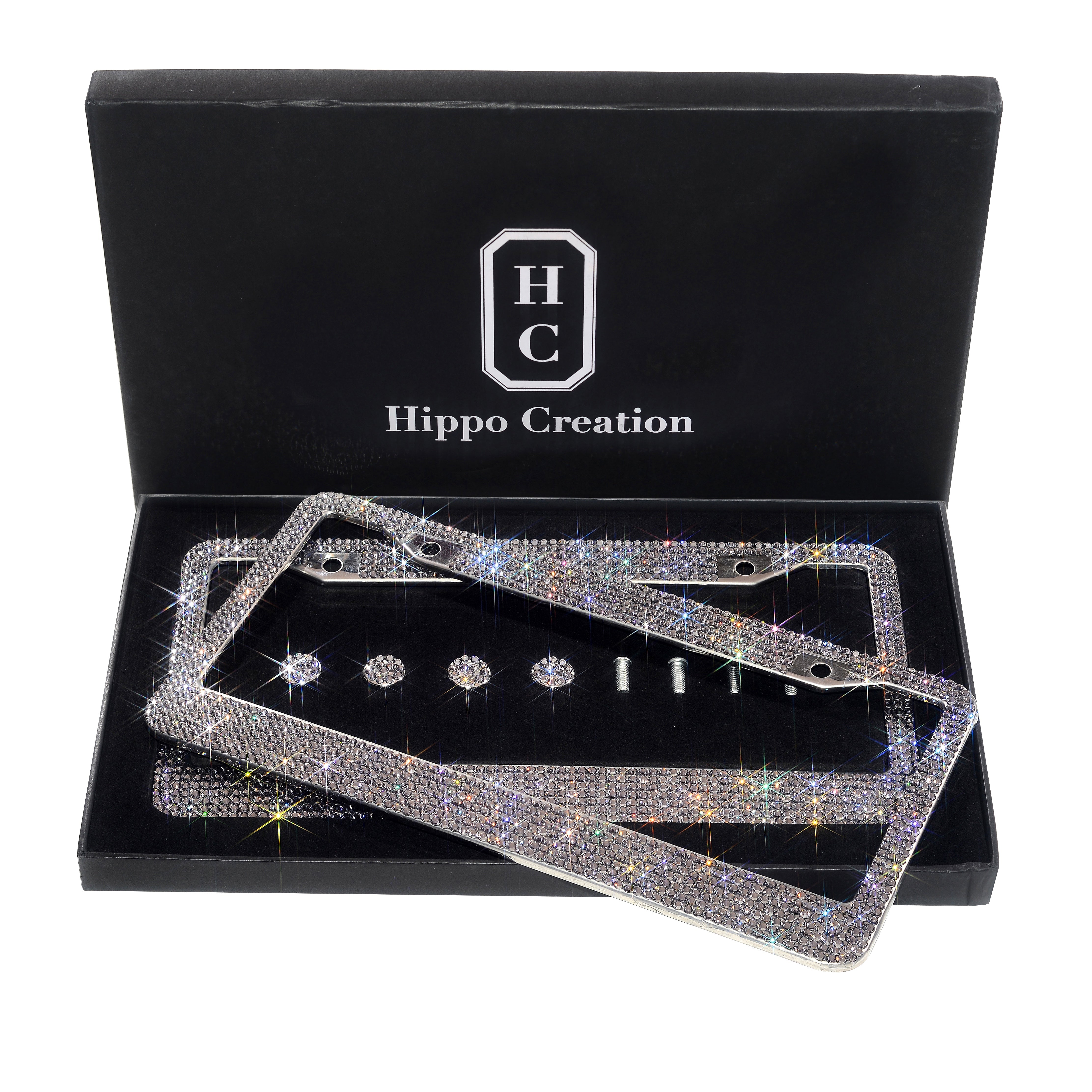 Classic Bling-bling License Plate Frame (2pcs) | Hippo Creation