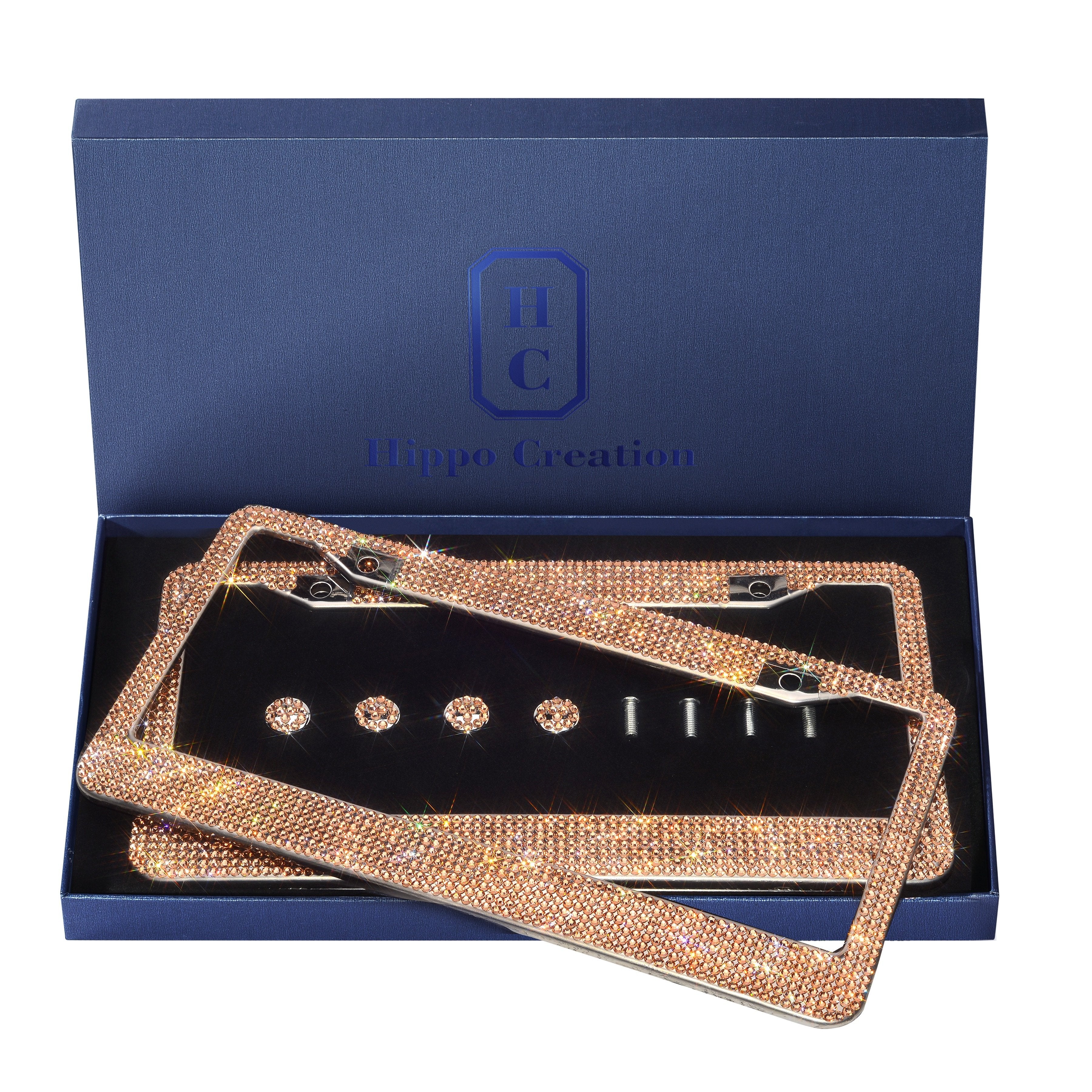 Classic Bling-bling License Plate Frame (2pcs) | Hippo Creation