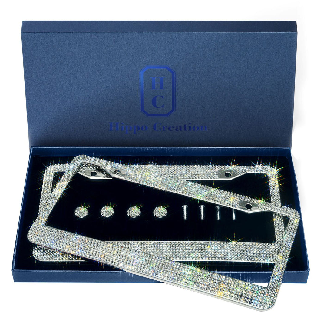 Bling-Bling License Plate Frame - Handcrafted Luxury Rhinestone Crystal ...