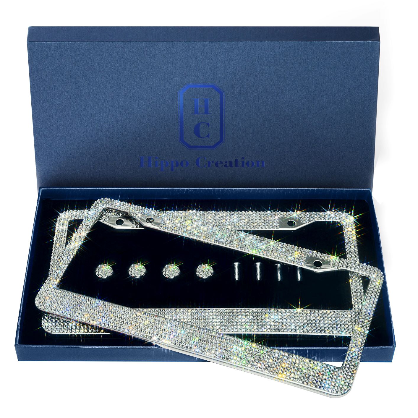 Classic Bling-bling License Plate Frame (2pcs) | Hippo Creation