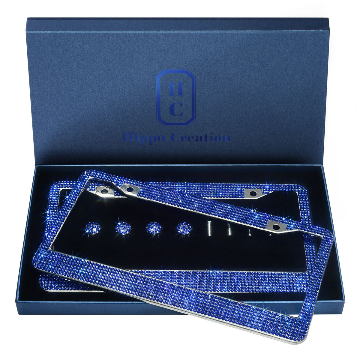 Classic Bling-bling License Plate Frame (2pcs) | Hippo Creation